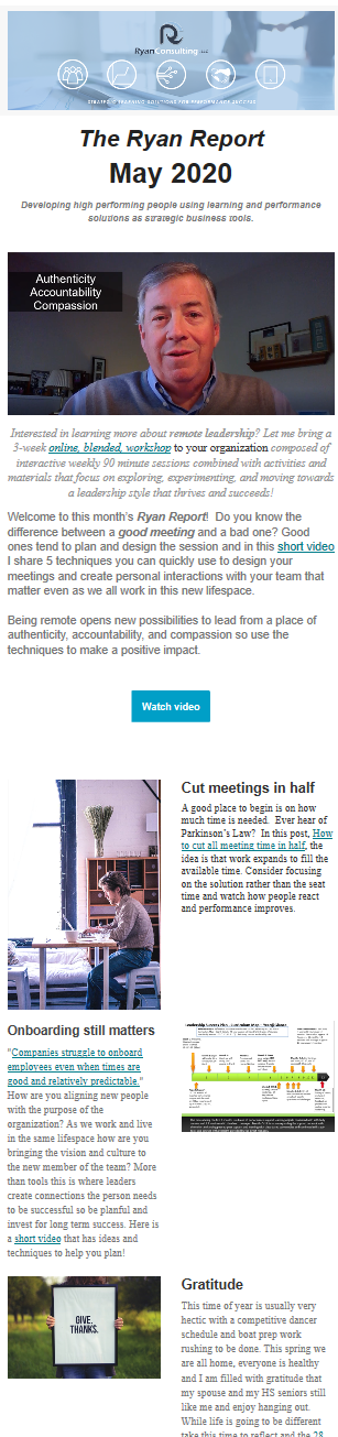 The Ryan Report – May 2020 | Monday Morning Musings