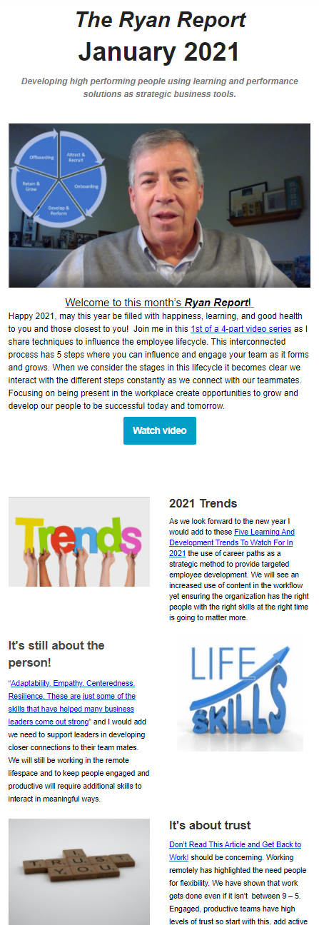 The Ryan Report: January 2021 | Monday Morning Musings